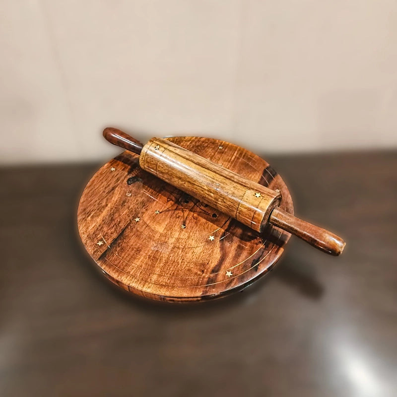 Bread Board & Rolling Pin Set ( Chakna Belna ) – KRAFT STORE