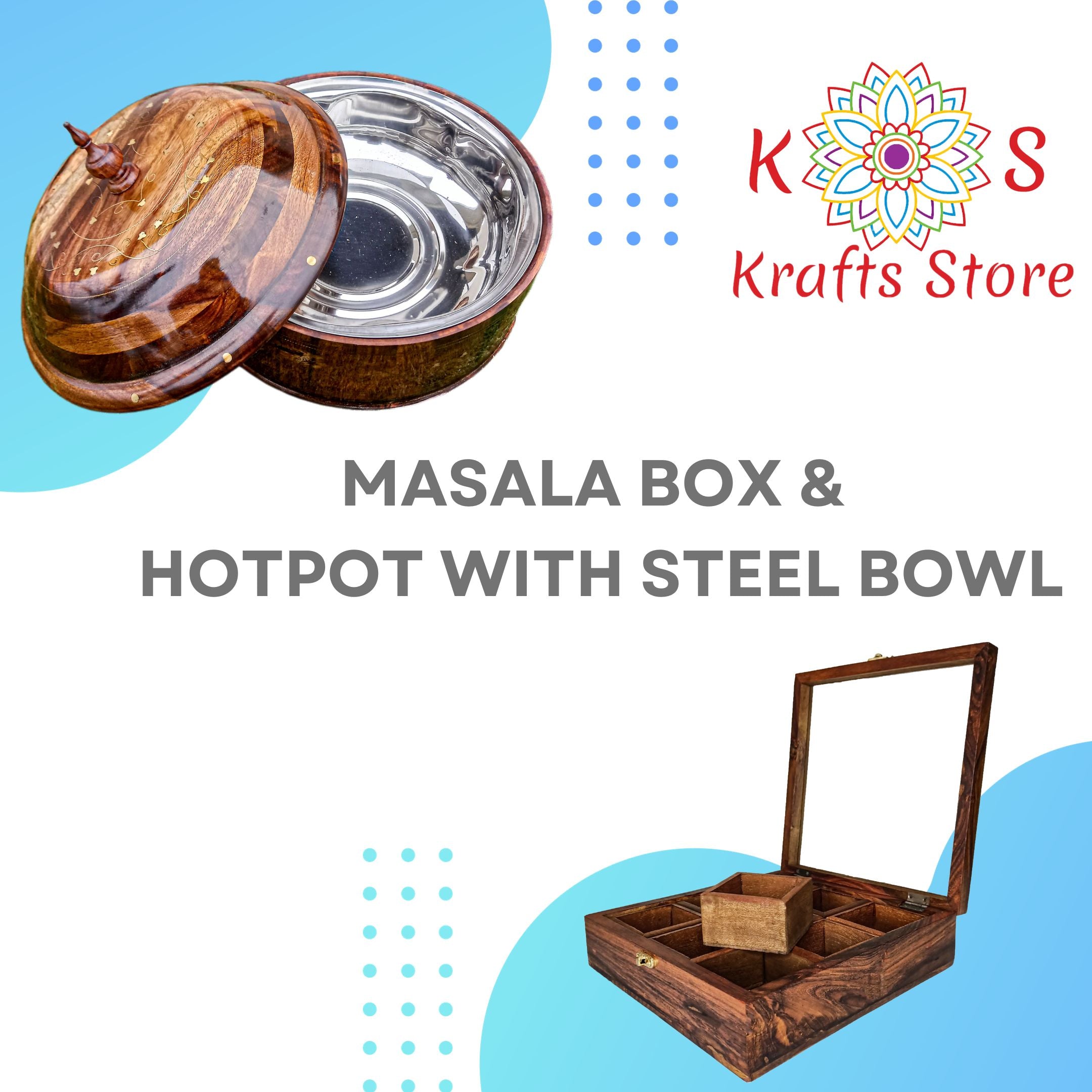 Masala Box & Hotpot With Steel Bowl – kraftsStore